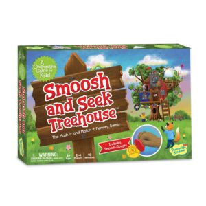 peaceable kingdom smoosh and seek treehouse - cooperative memory-matching game - use teamwork to win! - perfect for families with kids ages 3 & up