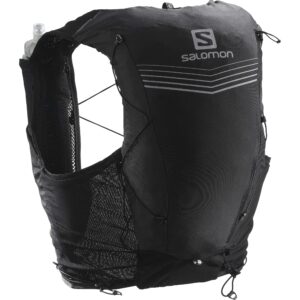 salomon advanced skin 12 set unisex trail running vest backpack, black, small