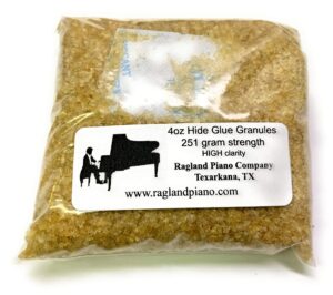 4oz hide glue granules/crystals 251 gram strength high clarity