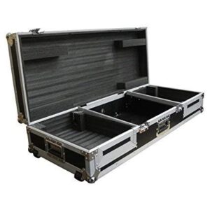 mr. dj case900 flight chest style dj coffin case with wheels and large format cd player