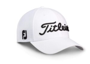 titleist tour sports mesh hat staff collection - 10 white/black - xl/xxl