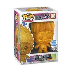 funko pop! trolls: good luck trolls - diamond collection gold troll limited edition version vinyl figurine #8