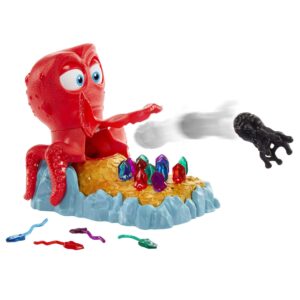 mattel games inky’s fortune kid’s game with octopus, gems and ink blob, gift for children 5 years old & up