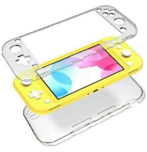 clear case transparent hard shell protector cover compatible with nintendo switch lite console