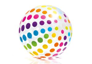 intex jumbo inflatable glossy big polka-dot colorful giant beach ball (16 pack)