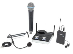 samson concert 288m all-in-one wireless system (d band), ambidextrous (c288mall-d)