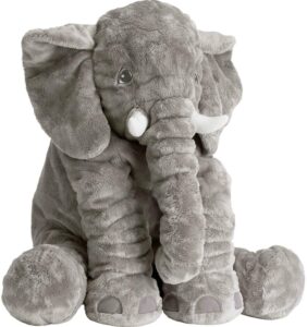 tuko large 24-inch grey elephant stuffed animal toy figure