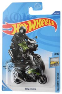 hot wheels 2020 factory fresh bmw k 1300 r motorcycle 65/250, black and green