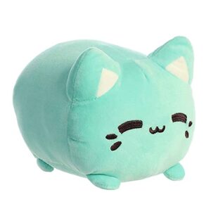 aurora® enchanting tasty peach® mint meowchi stuffed animal - bright & colorful design - showpiece plush - mint 7 inches