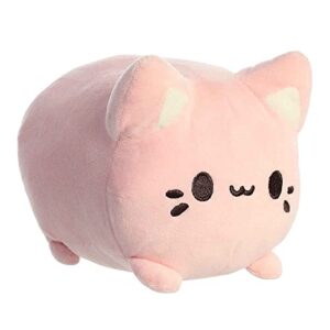 aurora® enchanting tasty peach® strawberry meowchi stuffed animal - bright & colorful design - showpiece plush - pink 7 inches