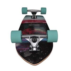 quest skateboards 36" cosmic cruiser, blue.black,red,white,green