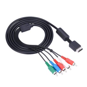 audio/video cable for, av multi out to component connection av cable cord for sony for ps2 for ps3 game console, 6ft