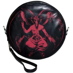 kreepsville 666 baphomet wristlet purse black