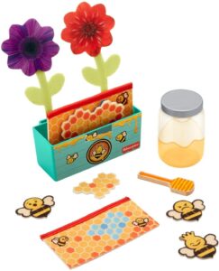 fisher-price backyard beekeeper, 13-piece pretend beehive play set for preschool kids ages 3 years and up