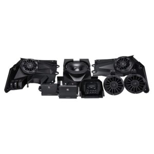 mb quart mbqx-stg5-1 can-am maverick x3 premium audio system | 4x 6.5 speakers, 10" sub, bluetooth radio, dual 400w amps | 2017+ models