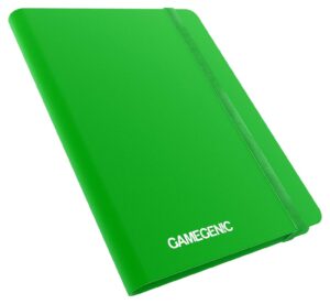 casual album 18-pocket | organize standard and japanese size collectible cards | premium card game protector | holds up to 360 cards | ideal for playset collections | green color | made by gamegenic