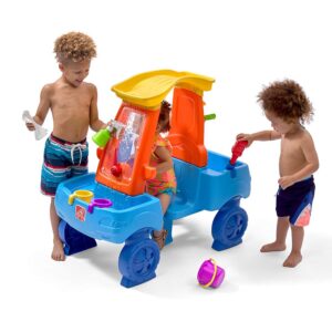 step2 car wash splash center, kids water table & pretend play car, activity sensory playset, summer outdoor toys, 13 piece water toy accessories, for toddlers 3+ years old