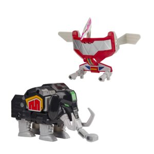 power rangers mighty morphin mastodon dinozord and pterodactyl dinozord toy 2-pack action figures part of dino megazord for kids ages 4 and up