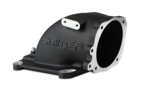 holley efi intake elbow, ford throttle to 4150, blk