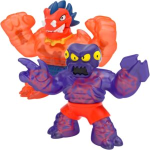 heroes of goo jit zu dino power versus pack - 2 action figures - volcanic rumble - blazagon vs. redback | includes 2 exclusive heroes | for ages 3+