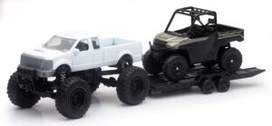 new-ray toys 4 x 4 pick up truck and polaris ranger (vehicle colors may vary)