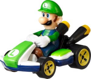 hot wheels mario kart luigi 1:64 die-cast kart