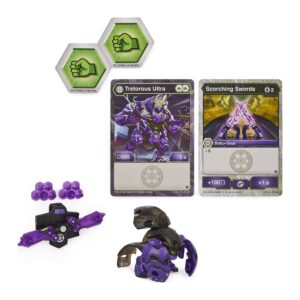 bakugan ultra, fused sabra x pyravian with transforming baku-gear, armored alliance 3-inch tall collectible action figure