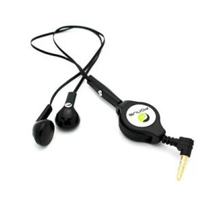 retractable earphones headphones 3.5mm w mic hands-free for moto g stylus, headset handsfree earbuds earpieces compatible with motorola moto g stylus