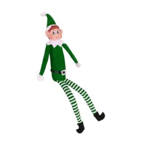 yoodelife 12'' long leg soft body vinyl face plush dolls elf with hat & tag leprechaun doll ornaments for holiday st. patrick 's day decoration gift, green