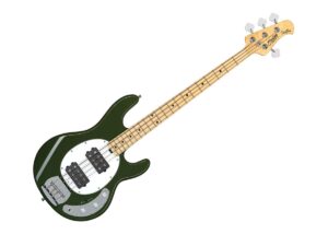 sterling by music man 4 string bass guitar, right, olive (ray4hh-olv-m1)