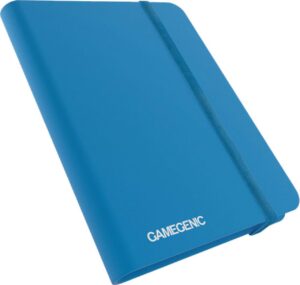 gamegenic casual album, blue, holds up to 160 cards, polyvinyl chloride