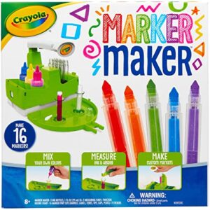 crayola marker maker, diy kids crafts, create 16 markers for kids, arts & crafts kit, gift for girls & boys, ages 7+