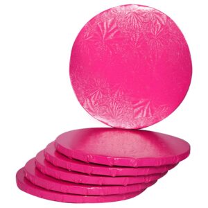 14 inch pink round sturdy cake board drums for displaying cakes, 1/2 inch thick, (1-pack)