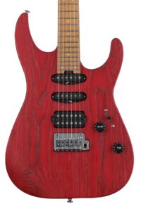 charvel pro-mod dk24 hss 2pt cm - red ash