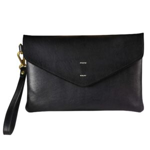 ancicraft wristlet for women leather purse wallet envelope clutch handbags black