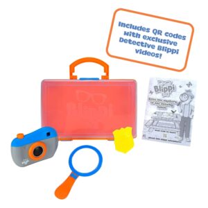 blippi detective roleplay set - carry case, camera, personalized yellow badge, magnifying glass, activity sheets for ultimate toddler and young child mystery adventure - exclusive content included