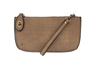 joy susan women's faux linen crossbody: wristlet clutch