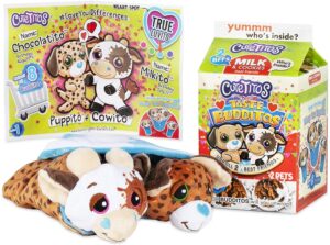 cutetitos taste budditos milk & cookies - 2 collectible plush mini animals - ages 3+ - series 1 - great gift for girls and boys