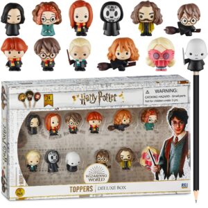 harry potter pencil toppers, gifts, toys, collectibles – set of 12 harry potter figures for writing, party decor –ron weasley, hermione granger,sybil trelawney and more by pmi, 2.4 in., soft pvc (b12)