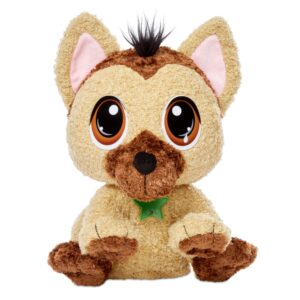 little tikes rescue tales adoptable german shepherd interactive plush pet toy, multicolor