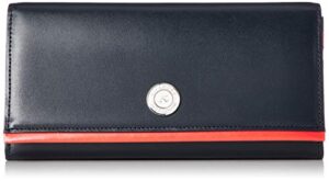 kitamura nh0779 long wallet, coin purse, l-shaped type, dark blue/red, navy blue 10701