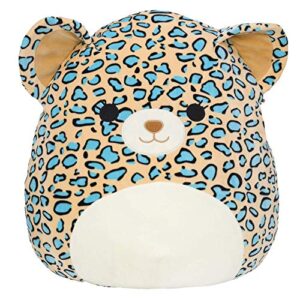 squishmallows official kellytoy plush 16" liv the teal leopard - ultrasoft stuffed animal plush toy