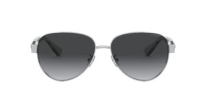 coach hc7111 sunglasses, silver/dark grey gradient polarized, 57 mm