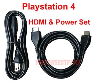 oem new power cord hdmi cable hook up connection set, compatible with ps4