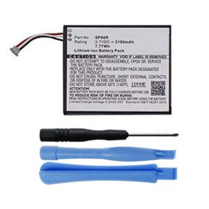 mpf products 2100mah sp86r battery replacement compatible with sony playstation ps vita psv slim psv 2000, pch-2000, pch-2007