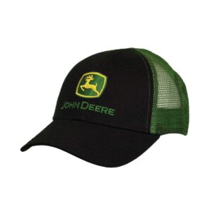 john deere tractors toddler boy black and green logo mesh back cap