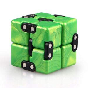 qiyi little golden elephant upgraded infinity cube fidget toy,cool mini gadget best for stress and anxiety relief and kill time, special designed texture artistic and fashion(emerald green)