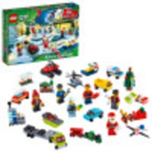 lego city 2020 advent calendar 60268 playset, includes 6 city adventures tv series characters, miniature builds, city play mat, and many more fun and festive features (342 pieces)