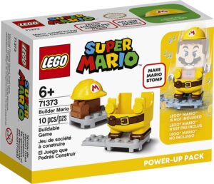 lego super mario builder mario power-up pack 71373 building kit, fun gift for kids to power up the mario figure in the adventures with mario starter course (71360) playset (10 pieces)