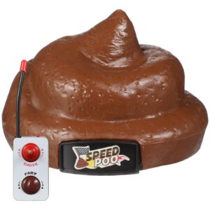 nuobesty poop car remote control plastic simulation stool toy shit poop car with spinning and farting action for halloween april fools day party kids child toy